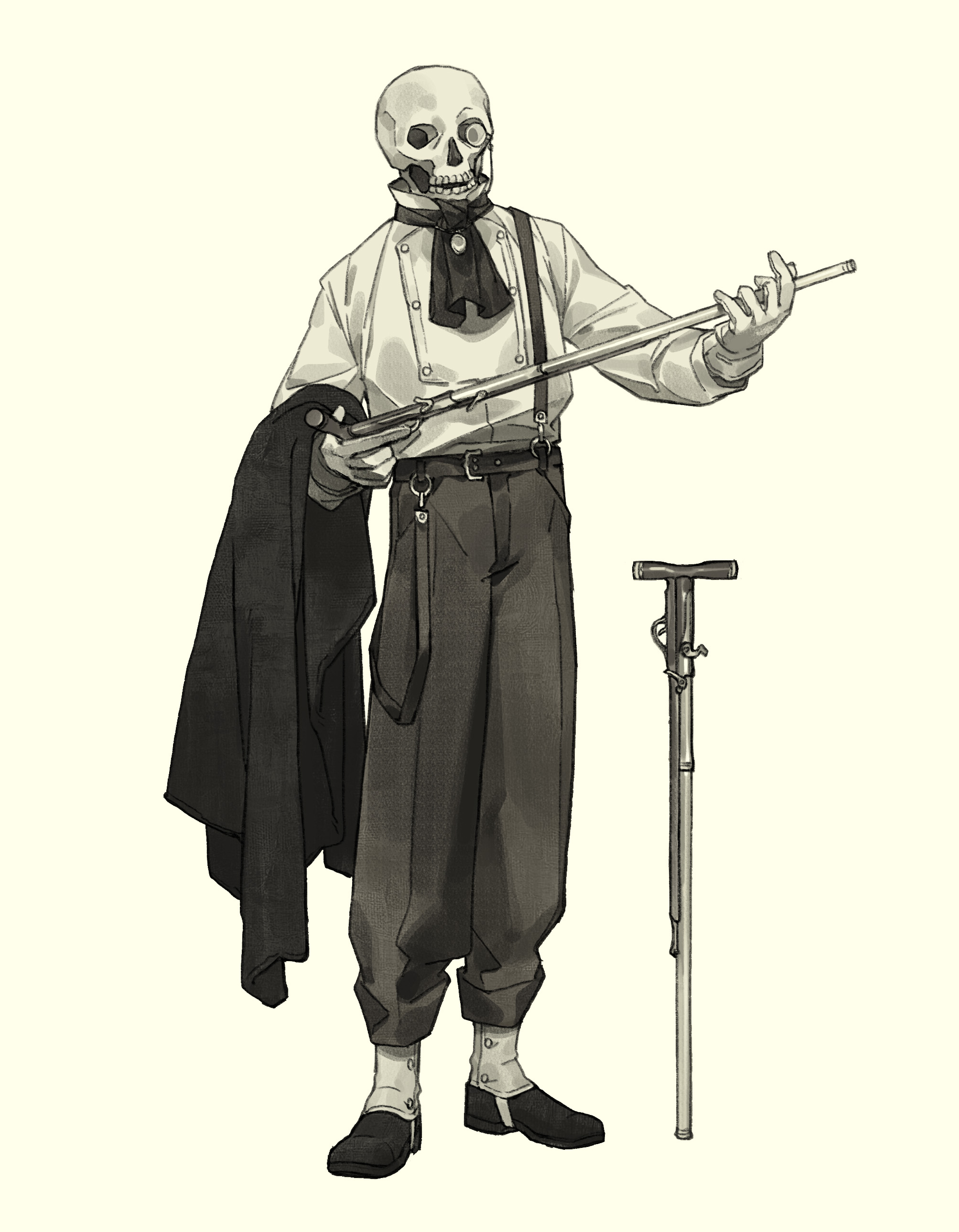 [OC] Victorian skeleton gentleman and his cane | Scrolller