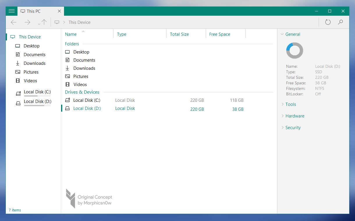 (OC) Windows 10 - File Explorer Concept | Scrolller