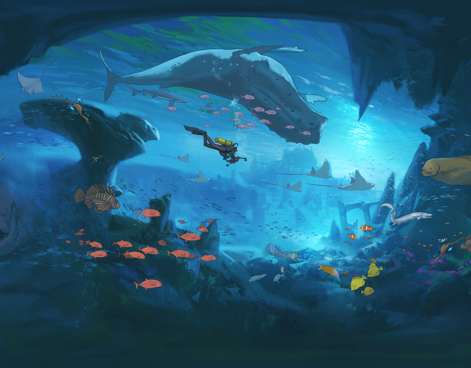 Ocean by Ling Xiang | Scrolller