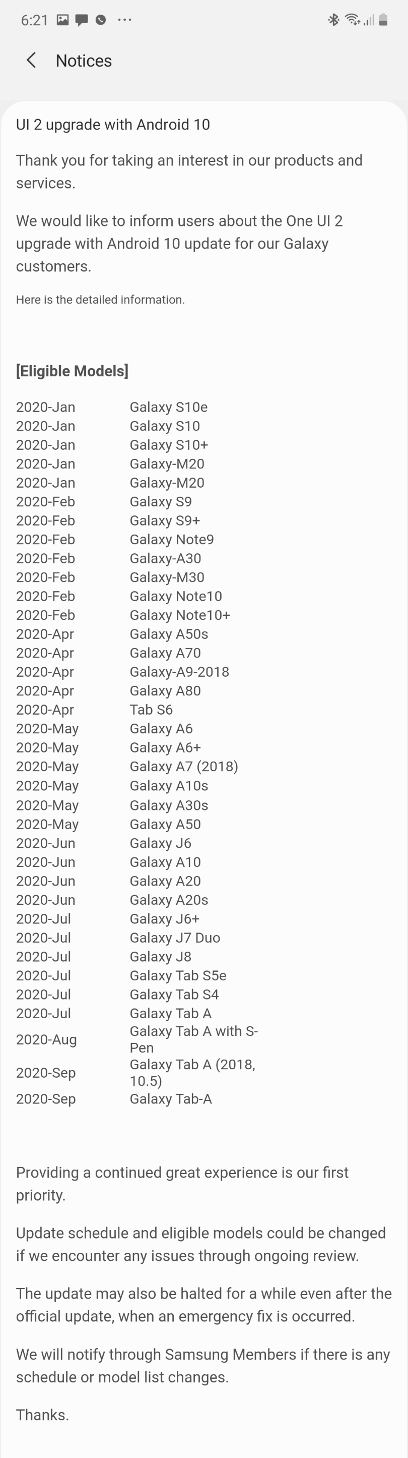 Official One UI 2.0 update release schedule | Scrolller