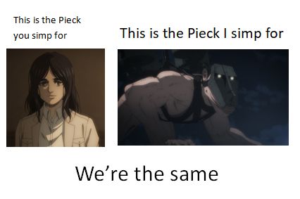Ohayo Pieck simps | Scrolller