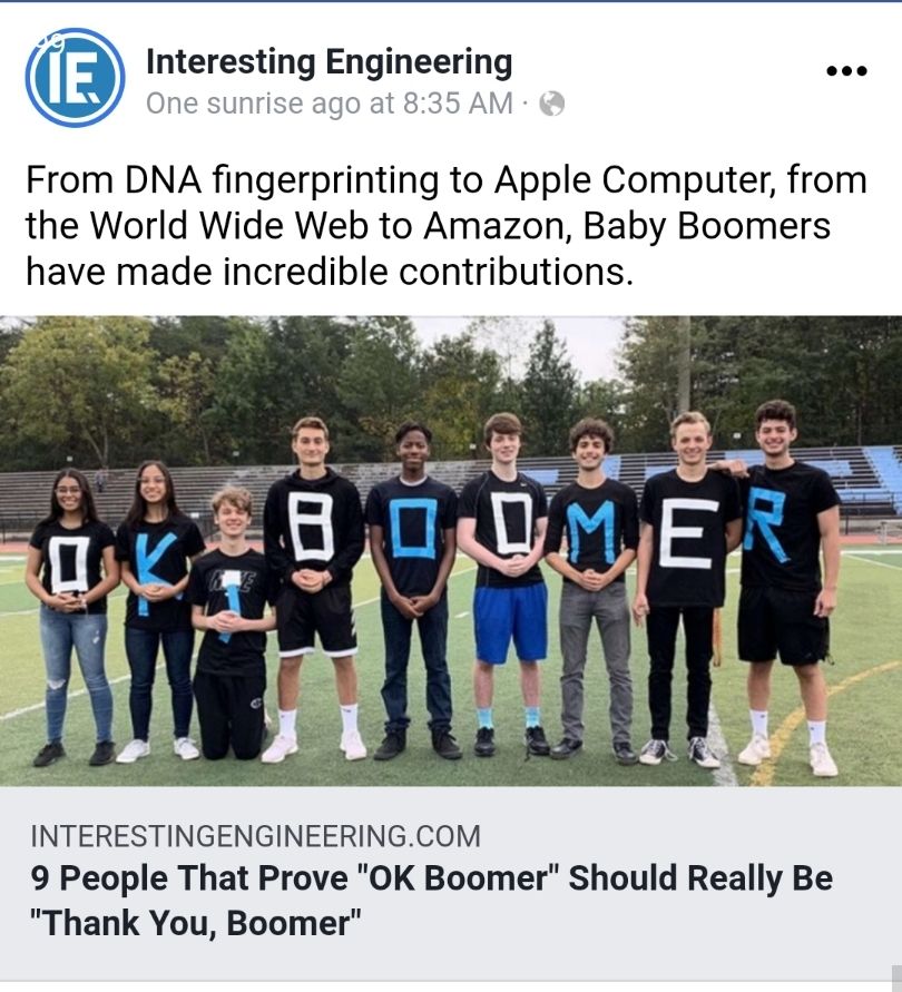 Ok Boomer. | Scrolller