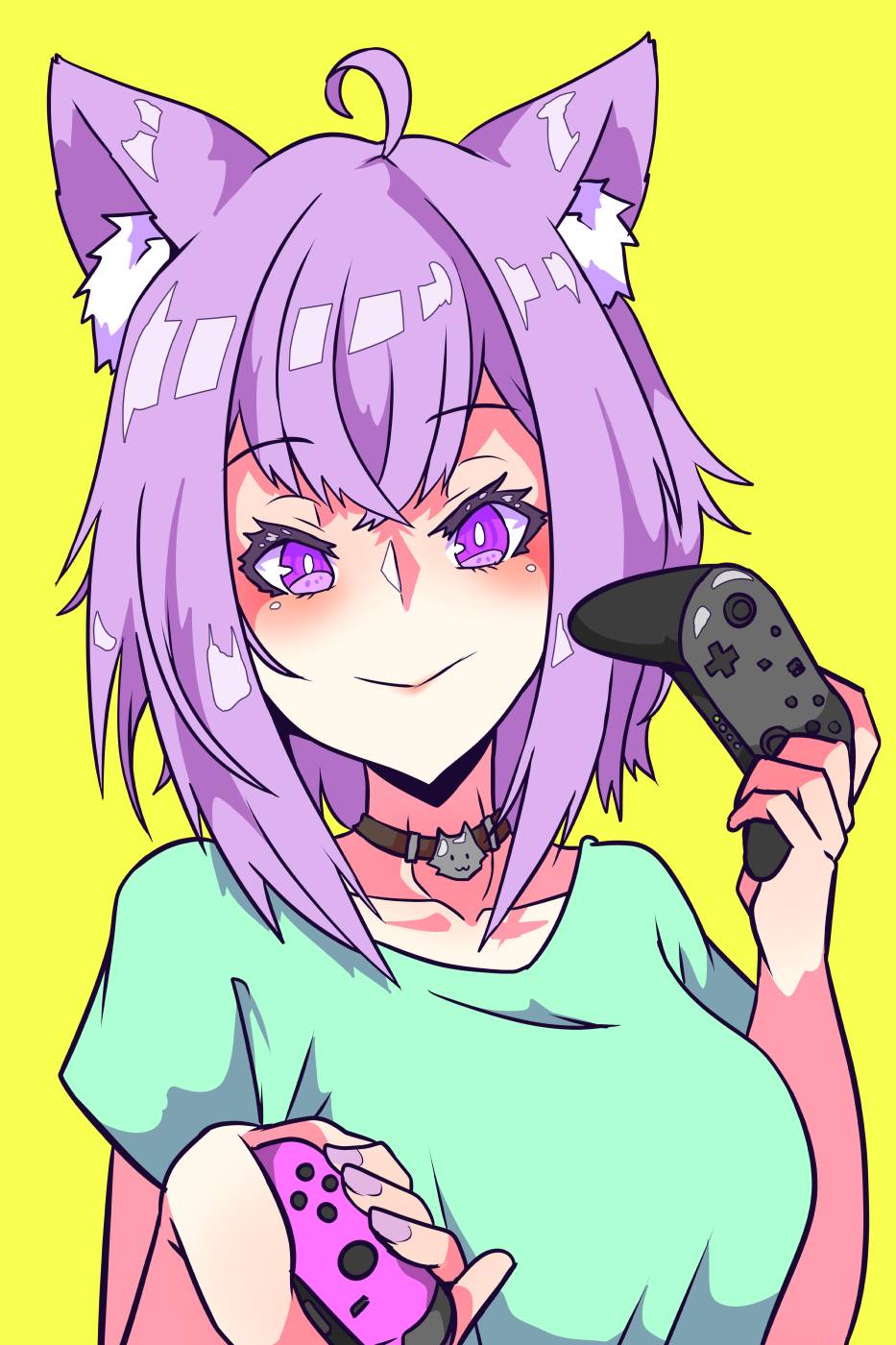 Okayu sharing a controller | Scrolller