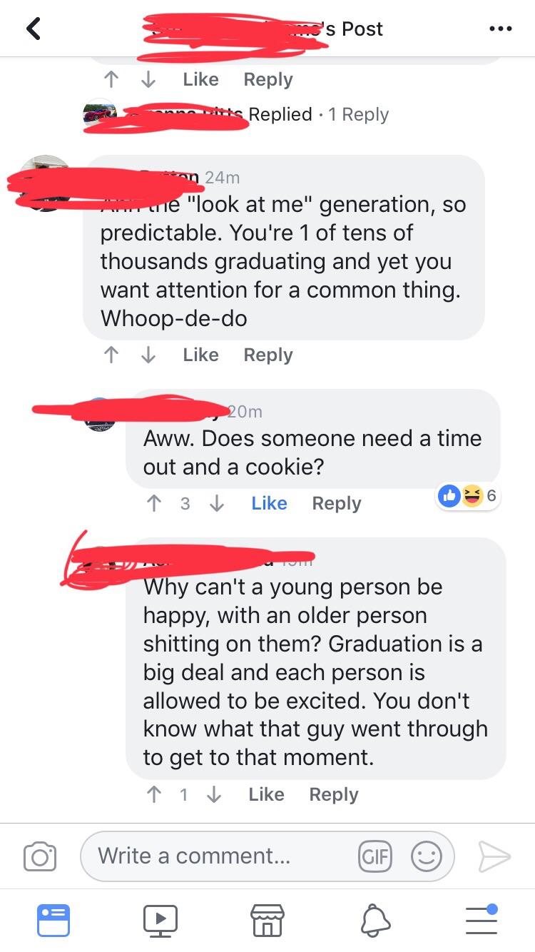 Old guy tried to shit on a person’s college graduation video | Scrolller