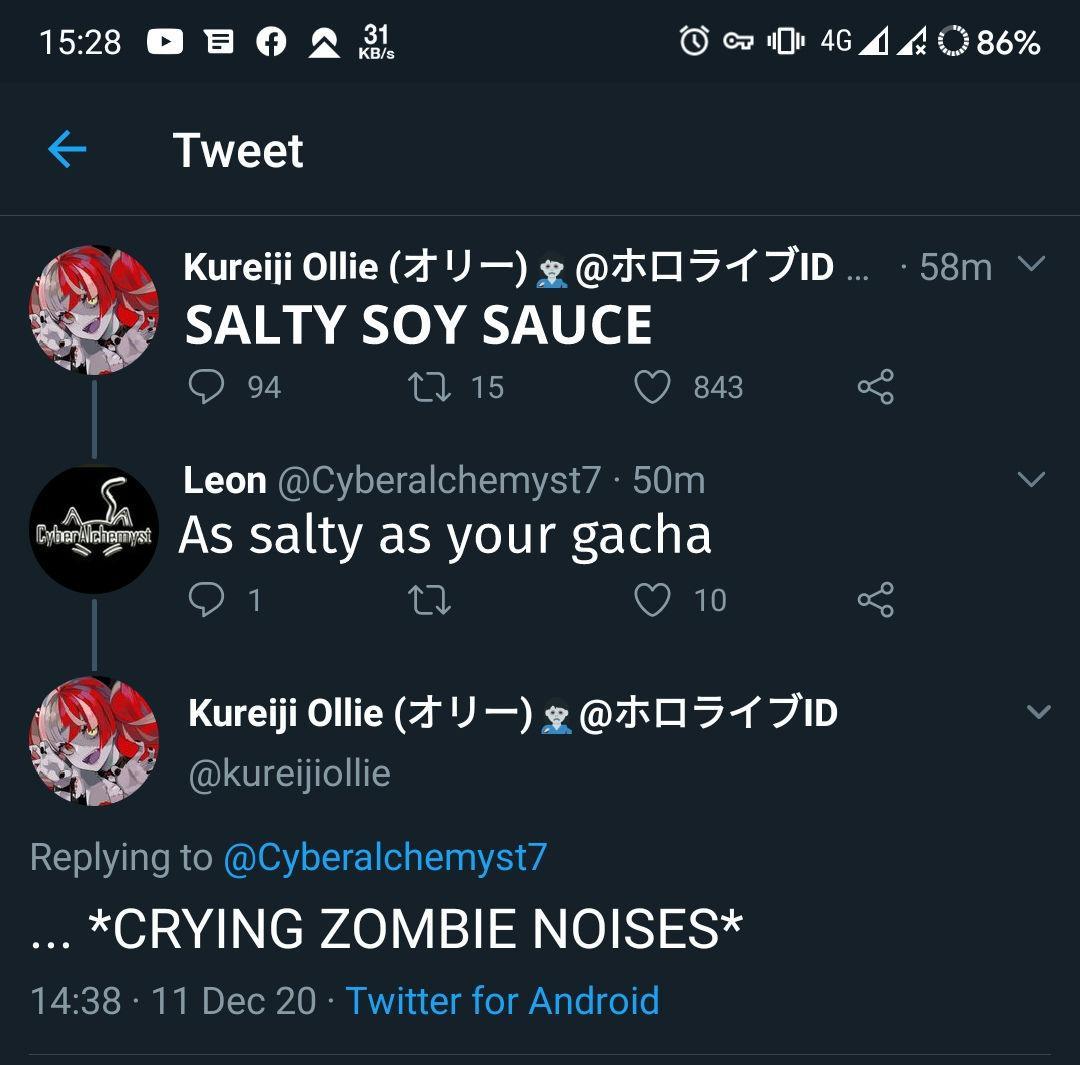 Ollie is a salty zombie | Scrolller