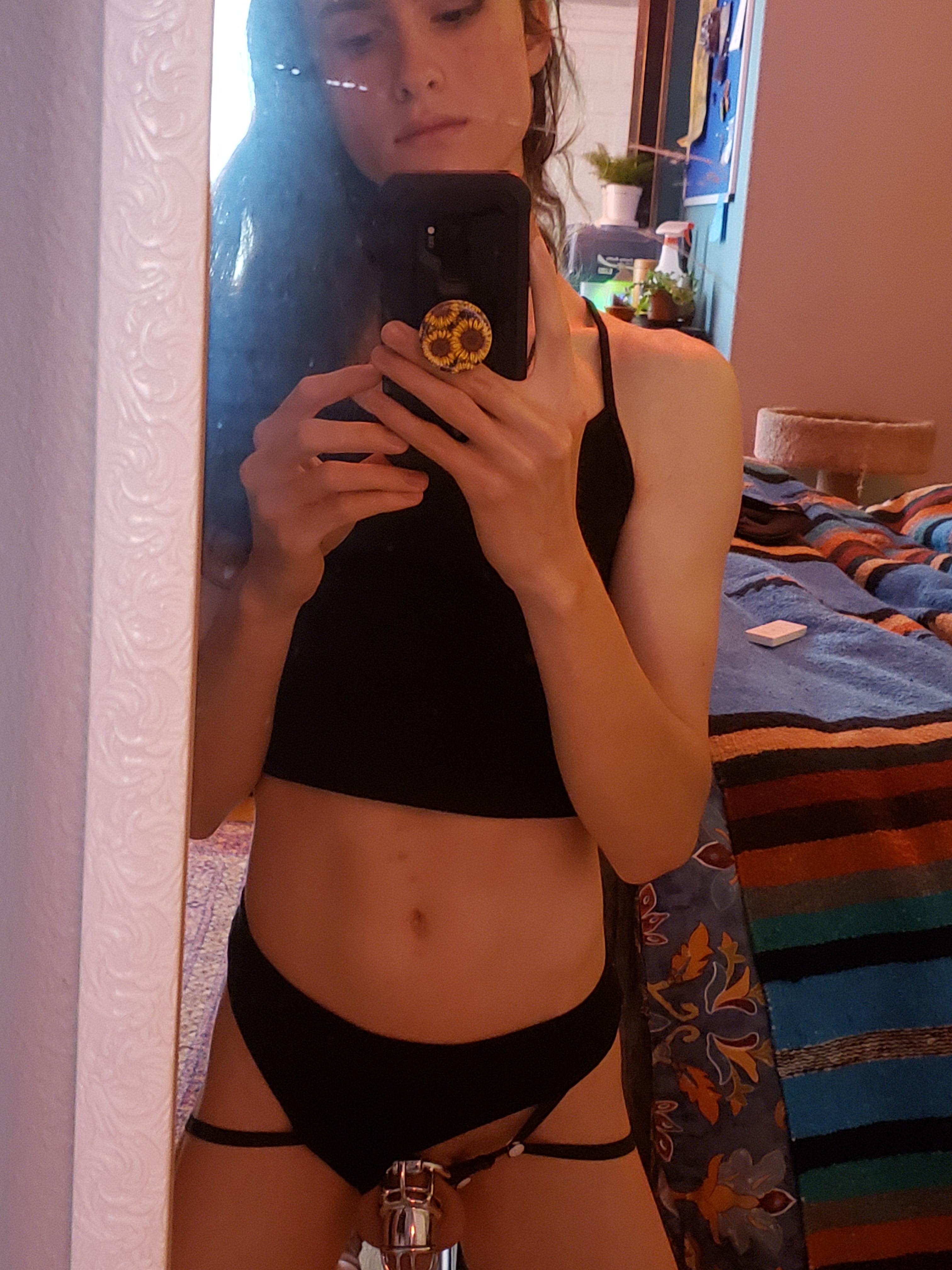 On my knees and ready to be taken advantage of. Day 10 of 30 day lock up in inescapable chastity ...