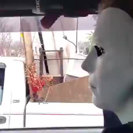 On the road with a Michael Myers mask | Scrolller