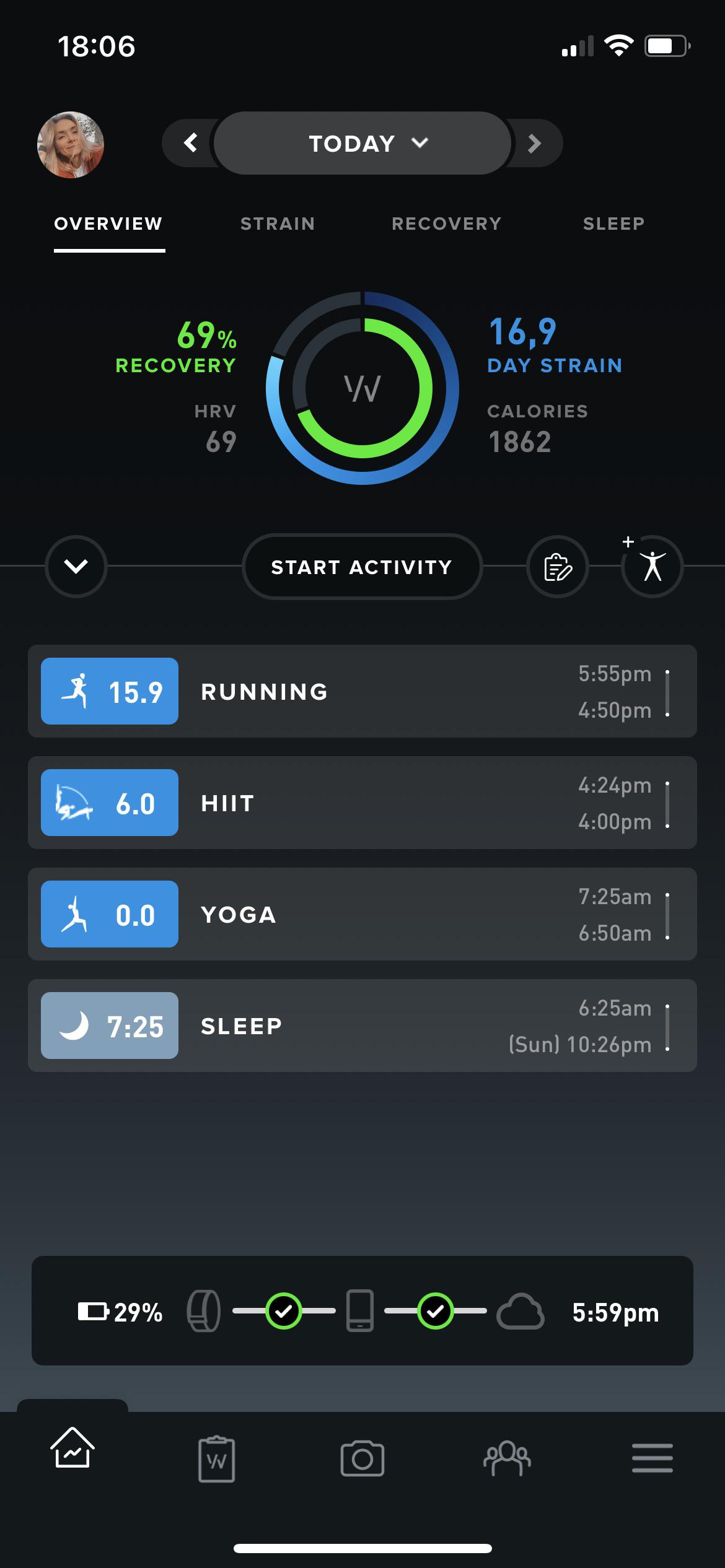 One cannot simply imagine how happy I was when my strain got to 16.9 once whoop finished ...