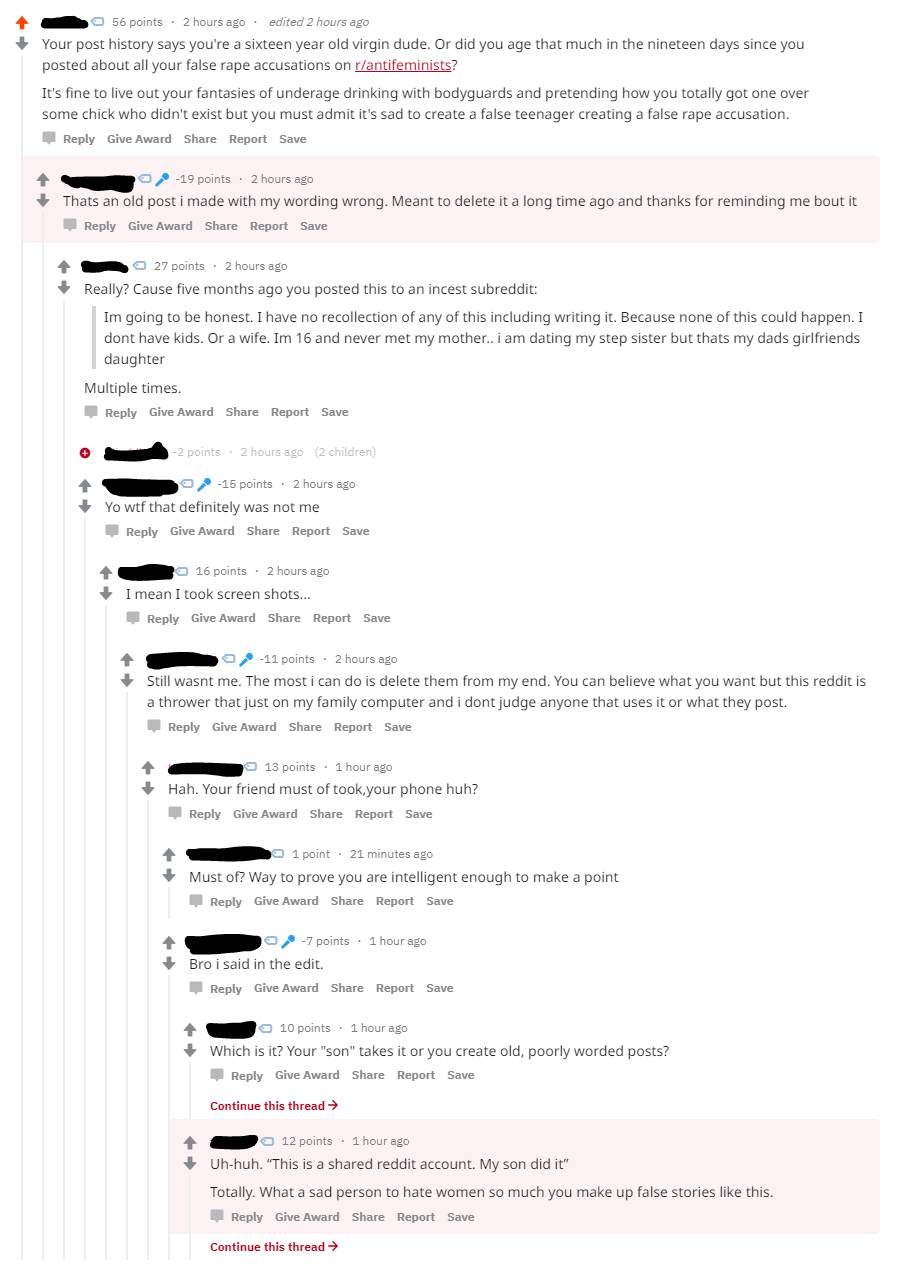 OP lies about a false rape accusation, gets called out for being a 16 year-old virgin. | Scrolller