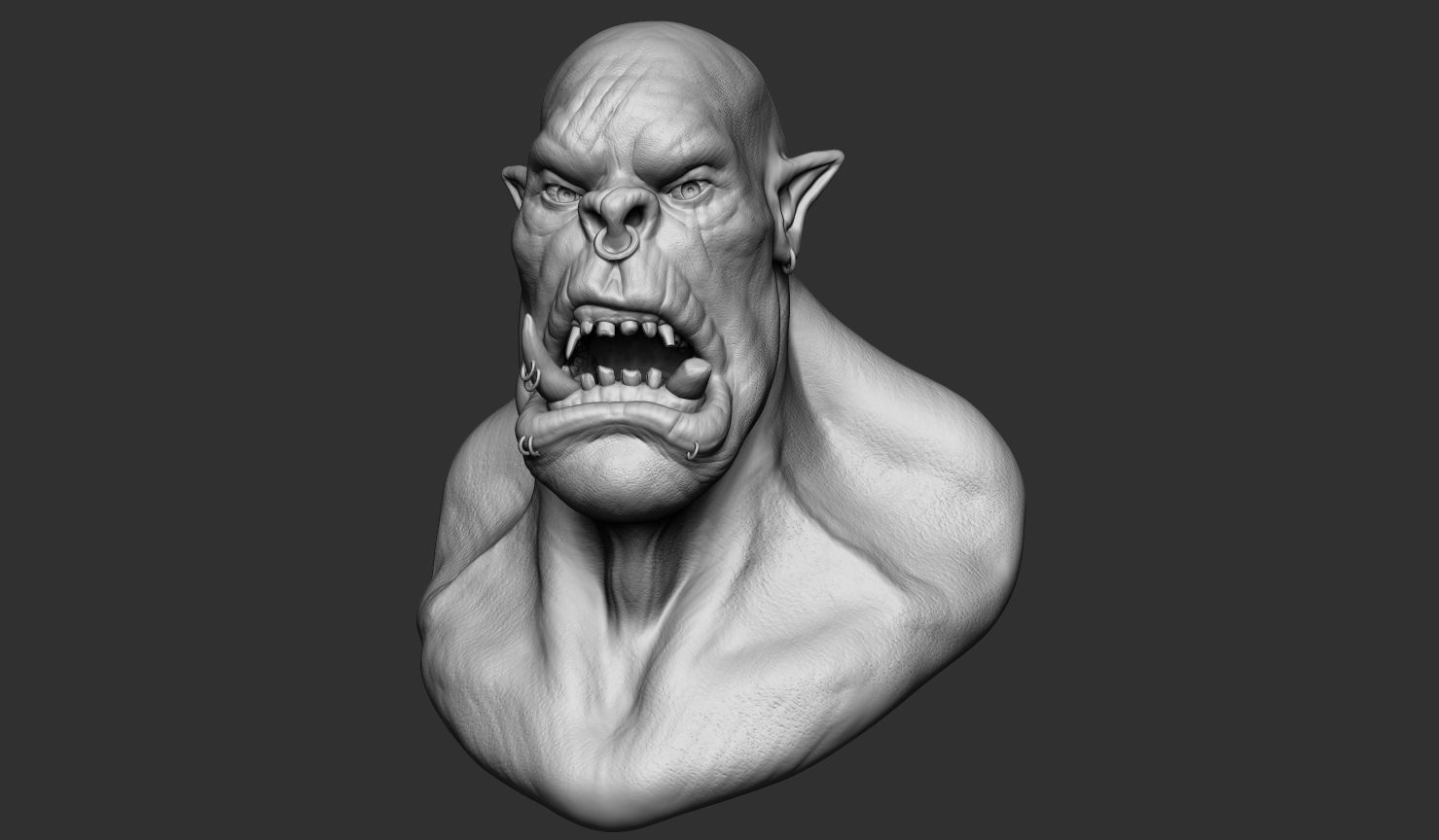 Orc bust, critique please | Scrolller