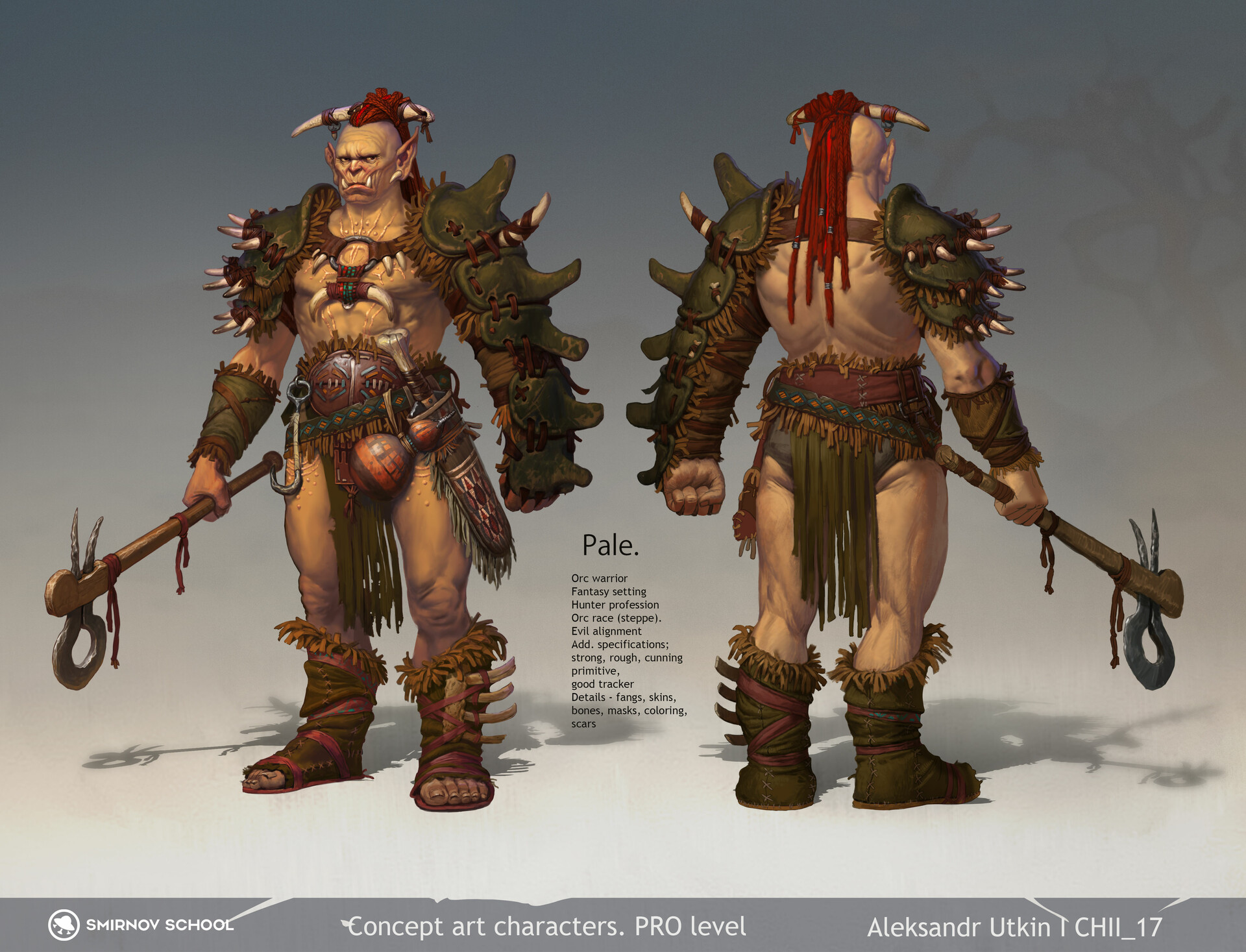 Orc Warrior Hunter by Aleksandr Utkin | Scrolller