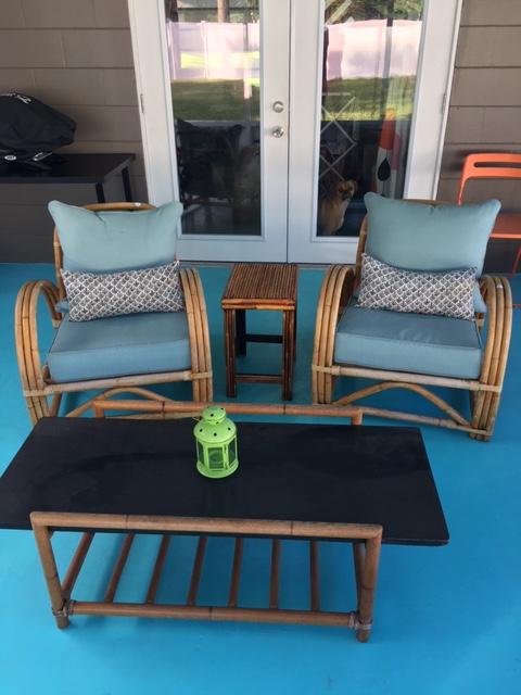 Original rattan chairs we got for a steal, $107 for the 2 of them! One step closer to our tiki ...