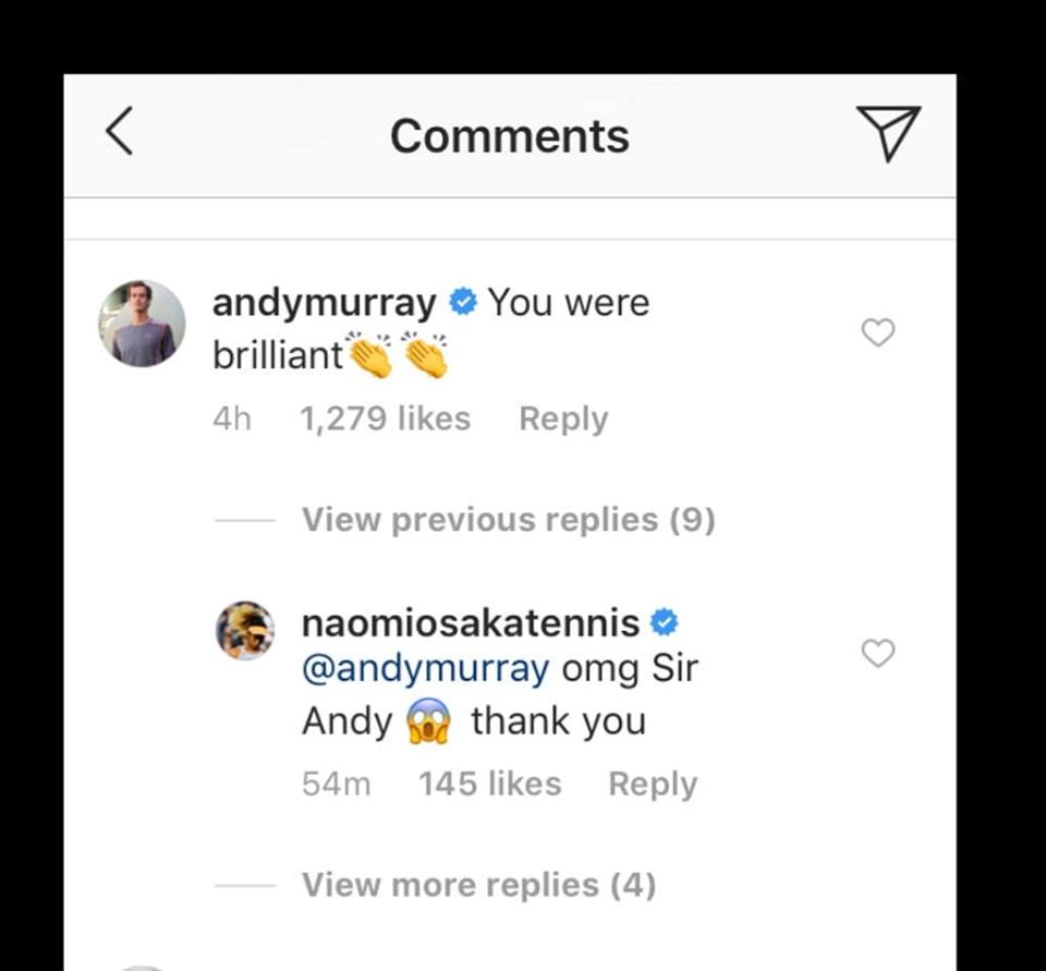 Osaka called Murray 'Sir Andy' | Scrolller