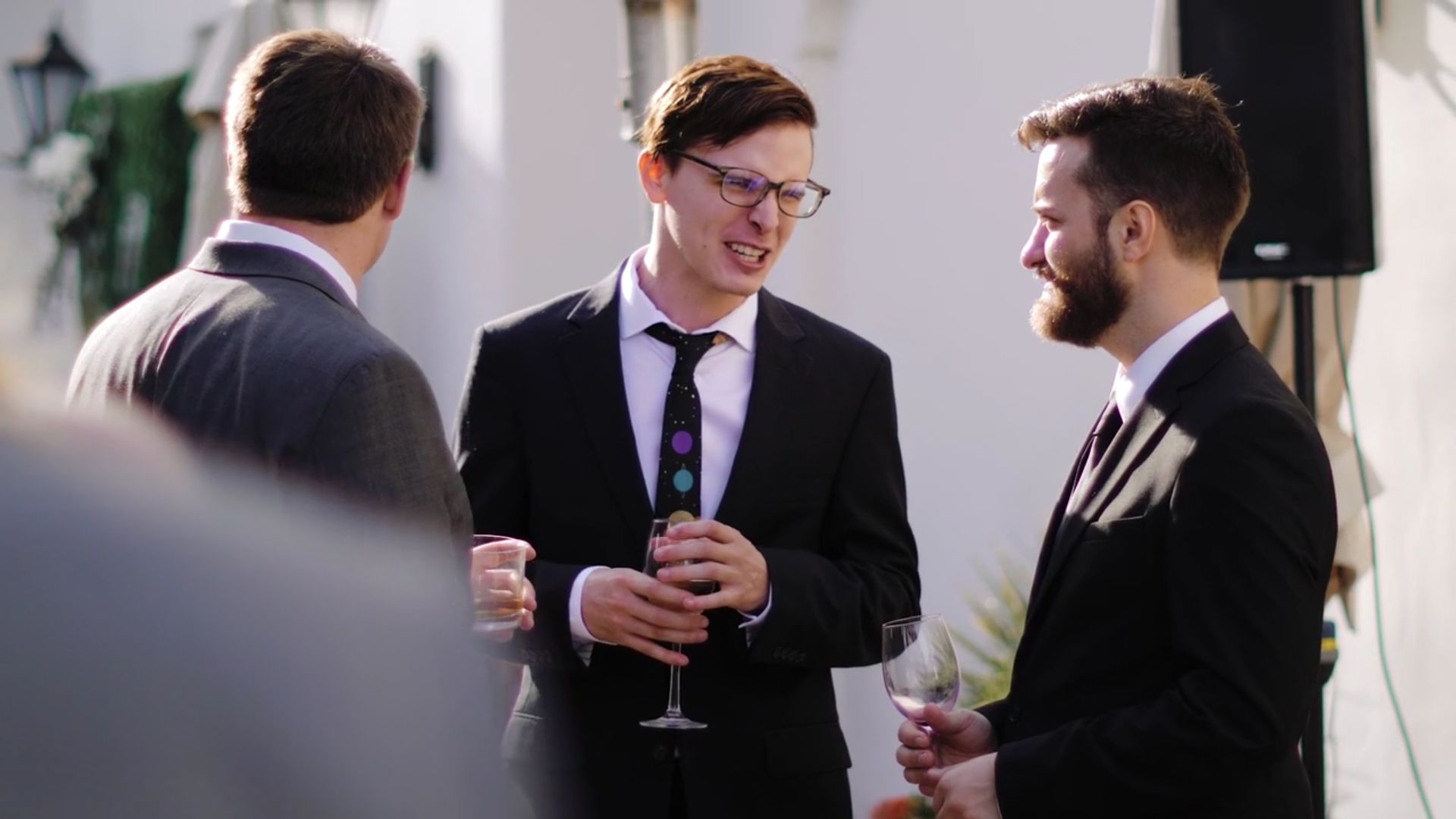 Our boy Snackdubbbz in Jacksfilms' wedding video, wearing the tie that Vsauce gave him | Scrolller