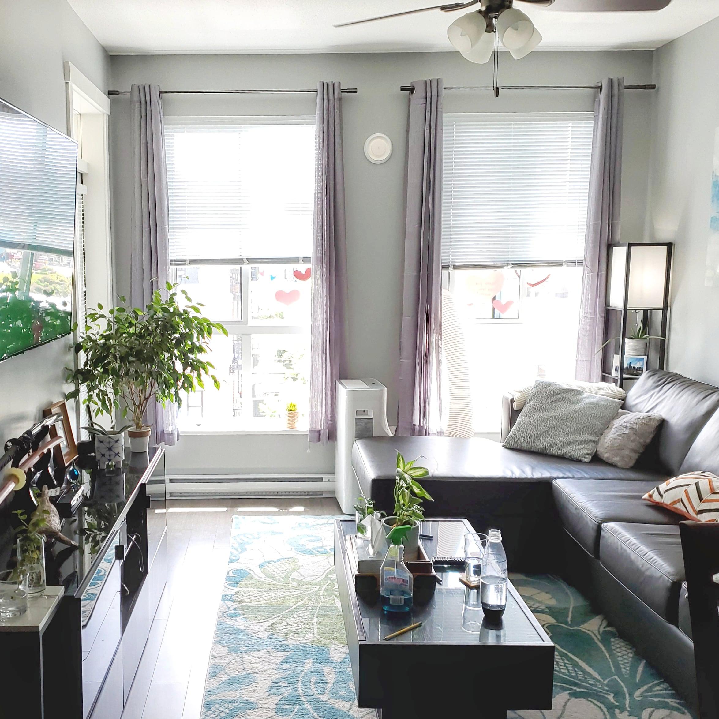 Our living room finally coming together. The curtains were the final ...