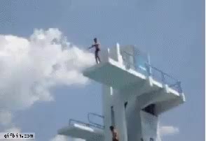 Painful belly-flop into the pool | Scrolller