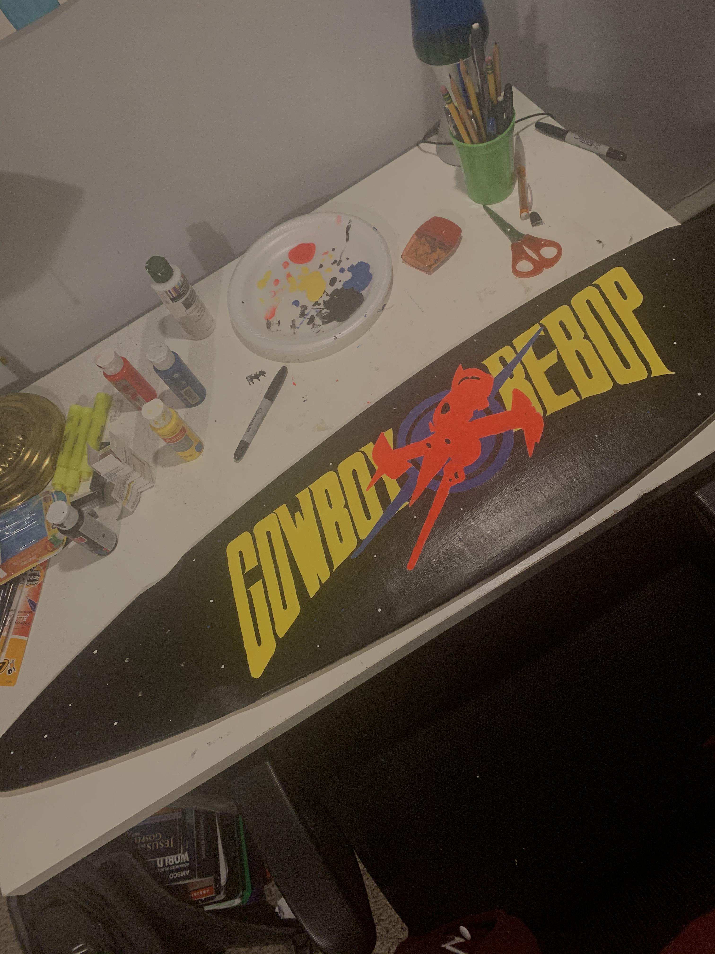 Painted an eyecatch on my longboard | Scrolller