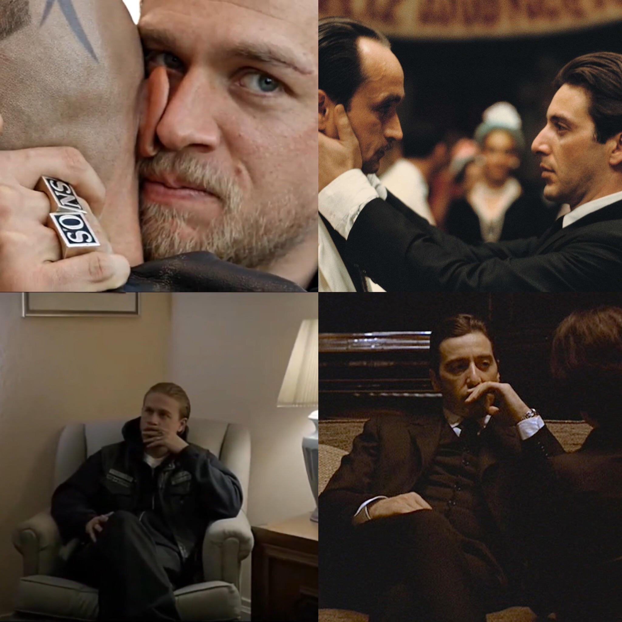 Parallels between Jax teller and Michael Corleone from The Godfather. | Scrolller