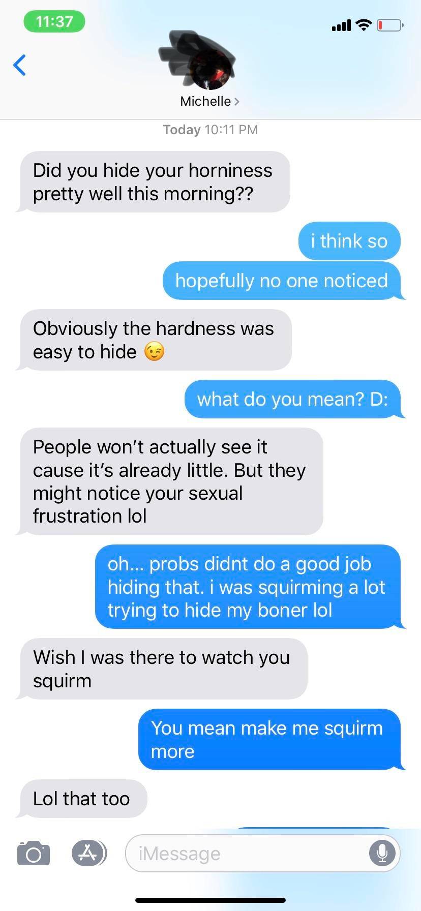 Part 2 of my texts with Michelle this morning | Scrolller