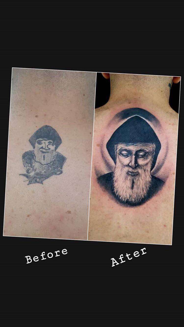 Patron Saint of shitty tattoos | Scrolller