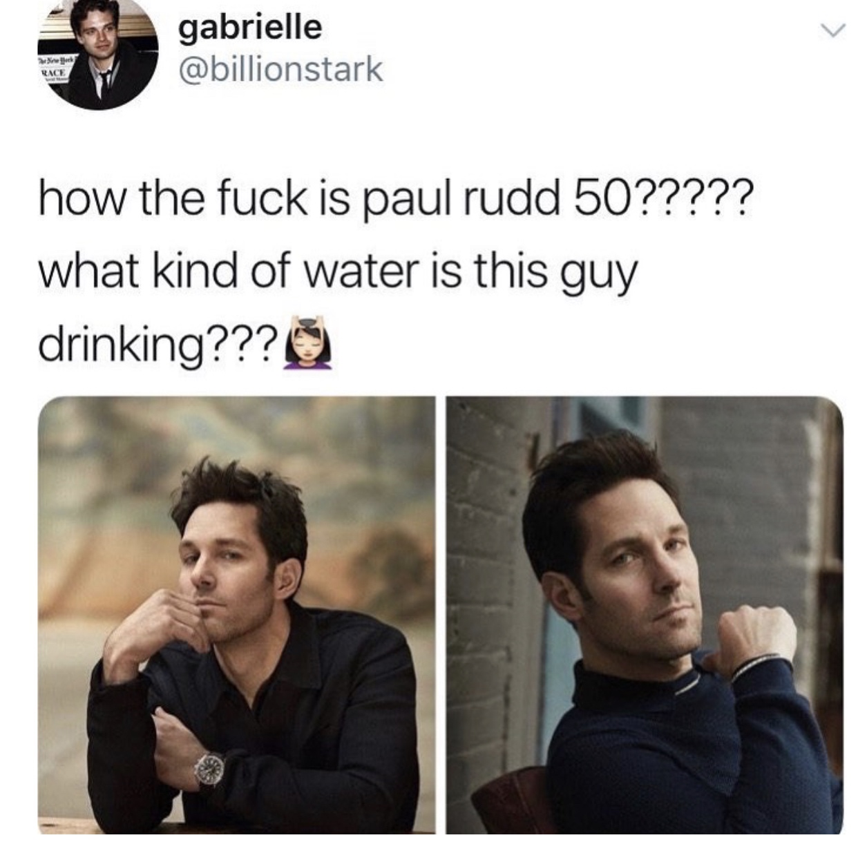 Paul Rudd is hydrated | Scrolller