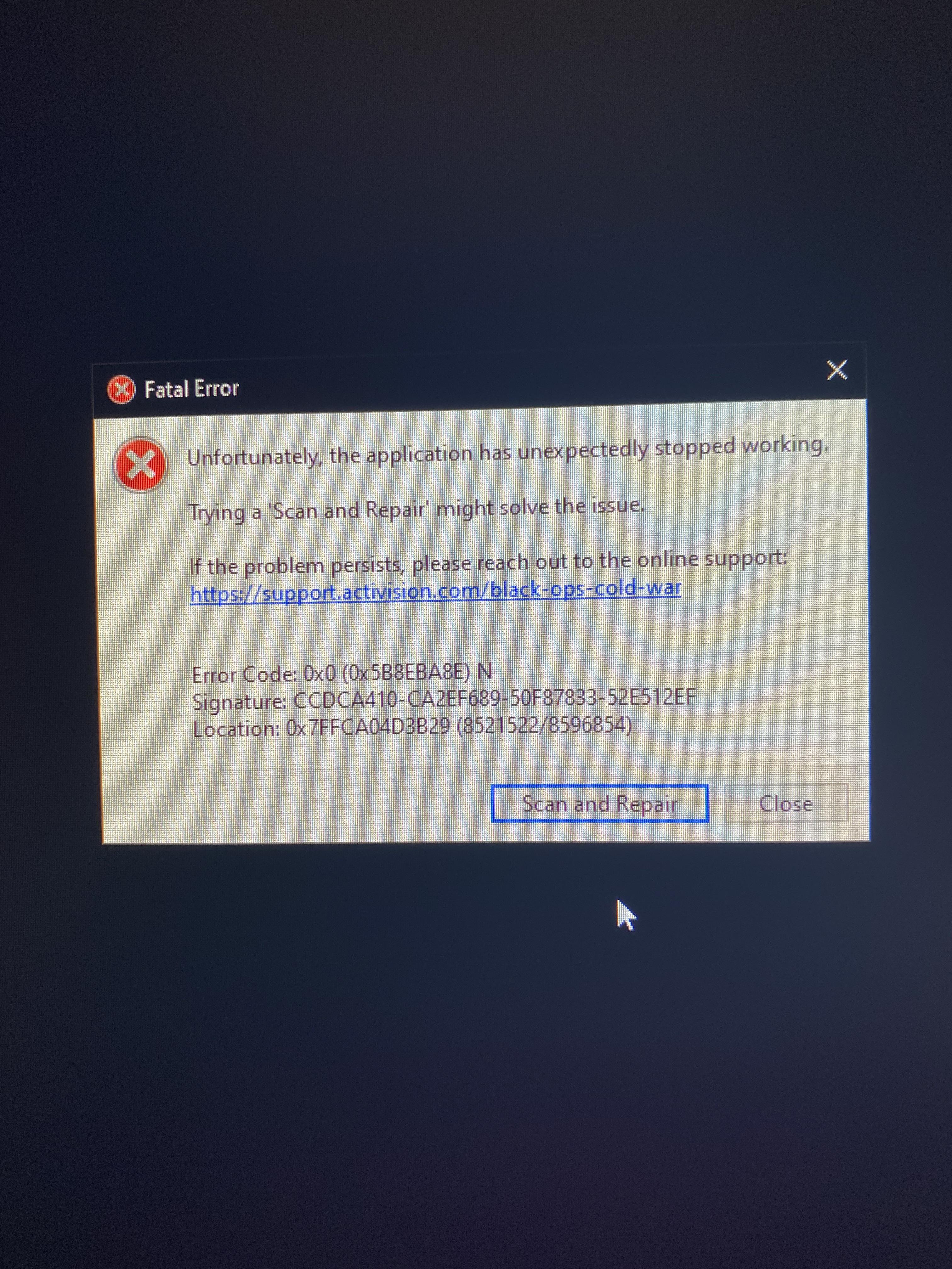 PC crash on launch, just started happening out of no where. Tried everything, really don’t want ...