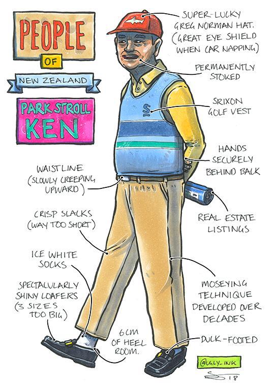 People of New Zealand: Park Stroll Ken | Scrolller