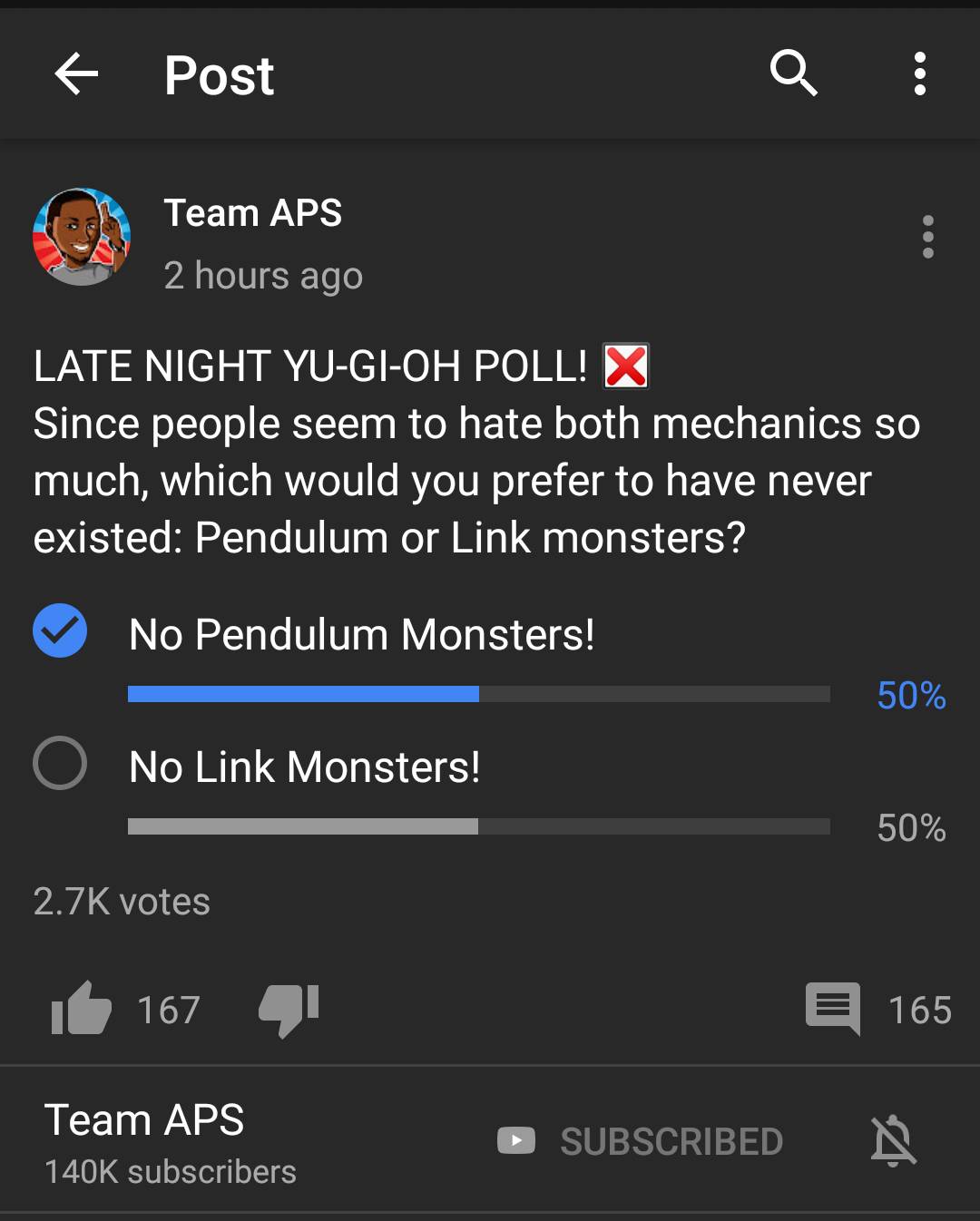 Perfectly balanced poll. | Scrolller