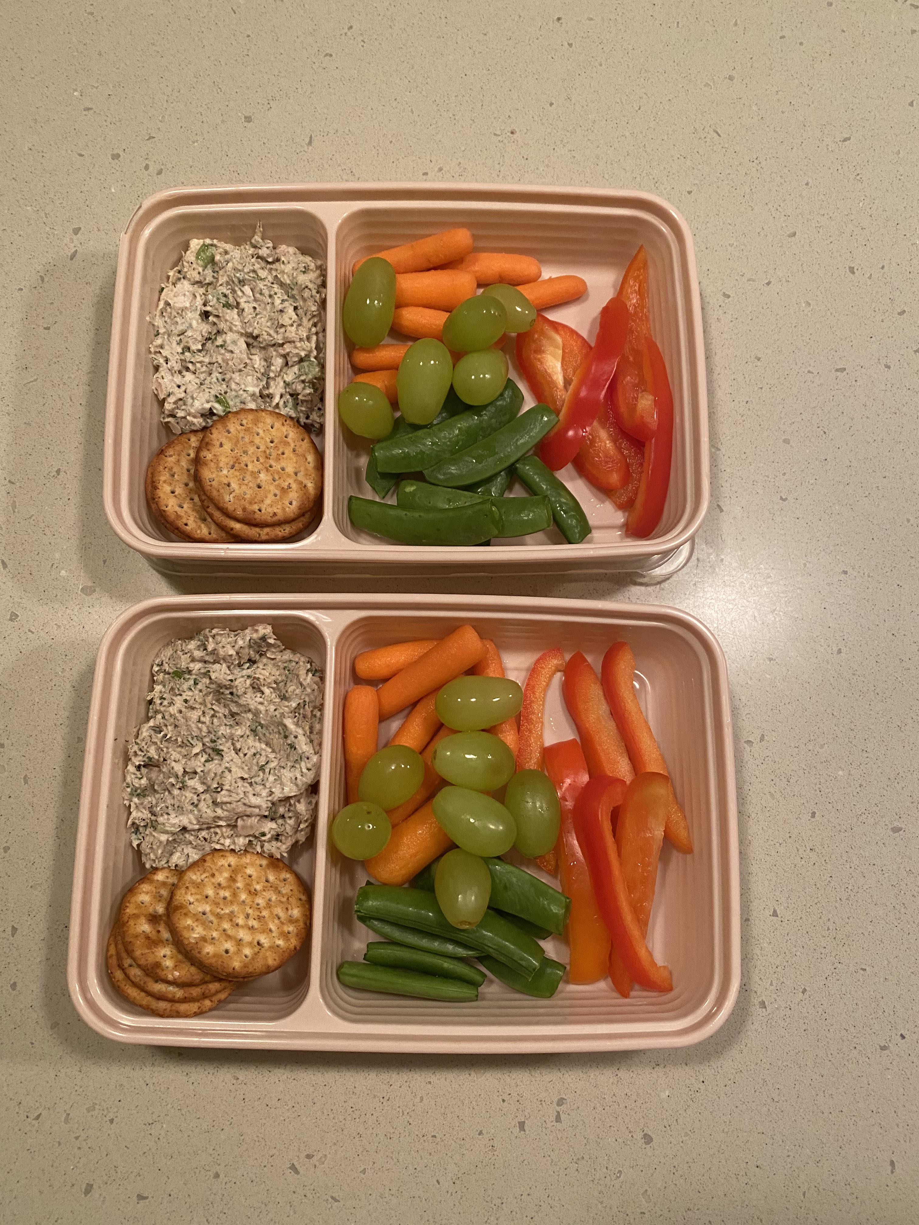 Pescatarian here, trying this out for the first time with some lunch prep! Tuna salad with ...