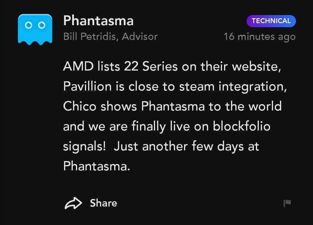 Phantasma is now on Blockfolio Signal! | Scrolller