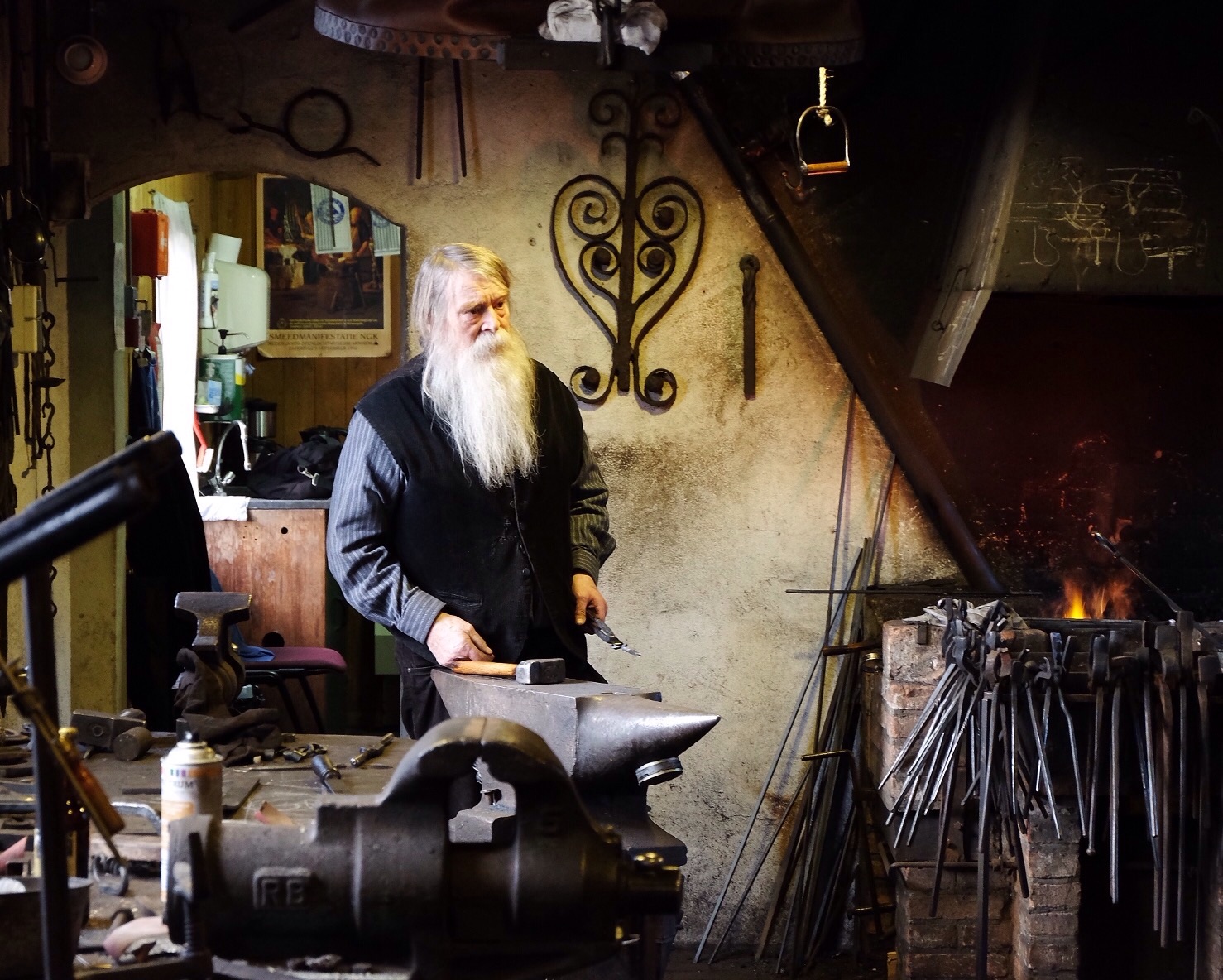 Photo my dad made of a blacksmith in a museum. | Scrolller