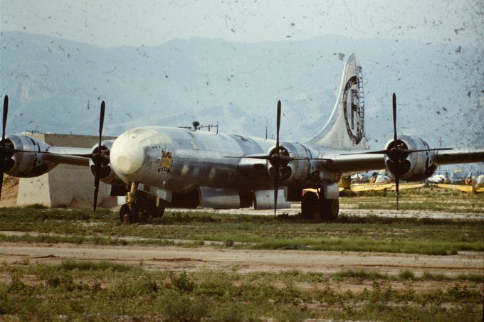 Photo of B-29 "Bockscar" in storage at Davis-Monthan air base in Tucson ...
