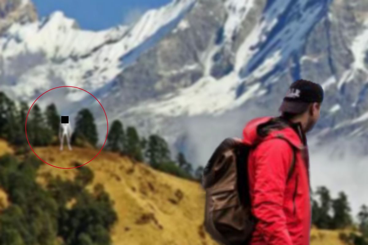 Photograph of SCP-096 in the with SCP-096-1, a semi-pro mountaineer after being [DATA EXPUNGED ...