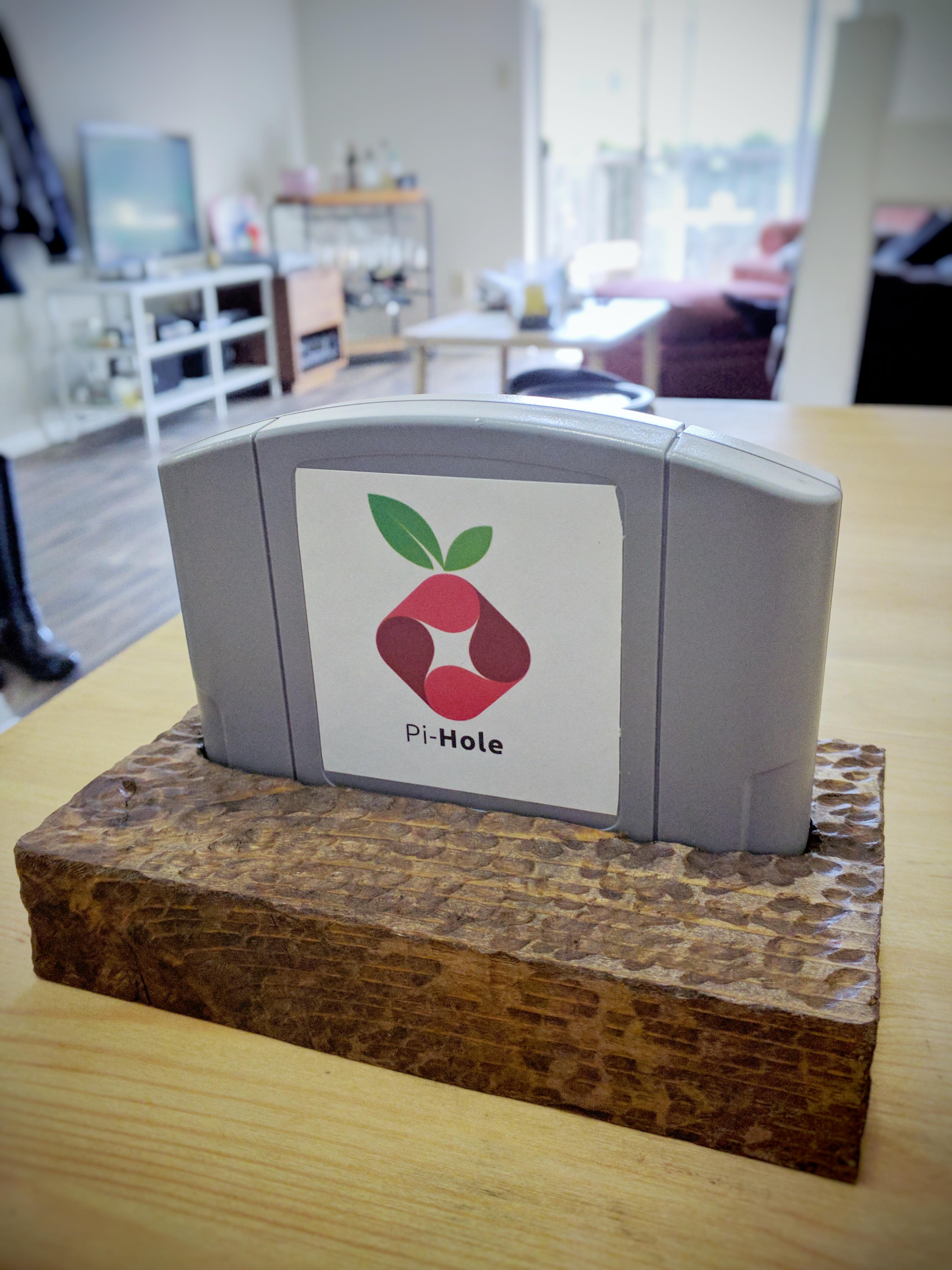 Pi Zero W running Pi-Hole and build into a N64 cartridge w/ custom ...