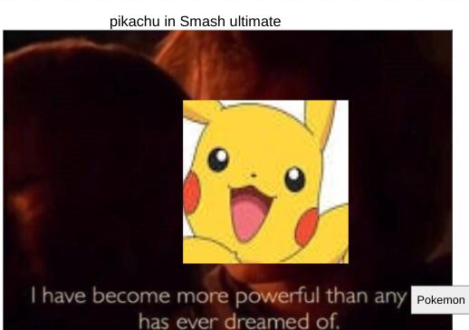 Pikachu in ultimate (made by my brother) | Scrolller