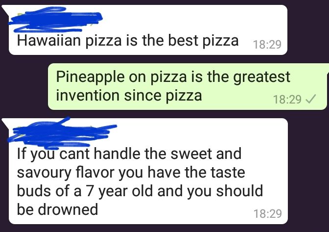 Pineapple on pizza best pizza | Scrolller