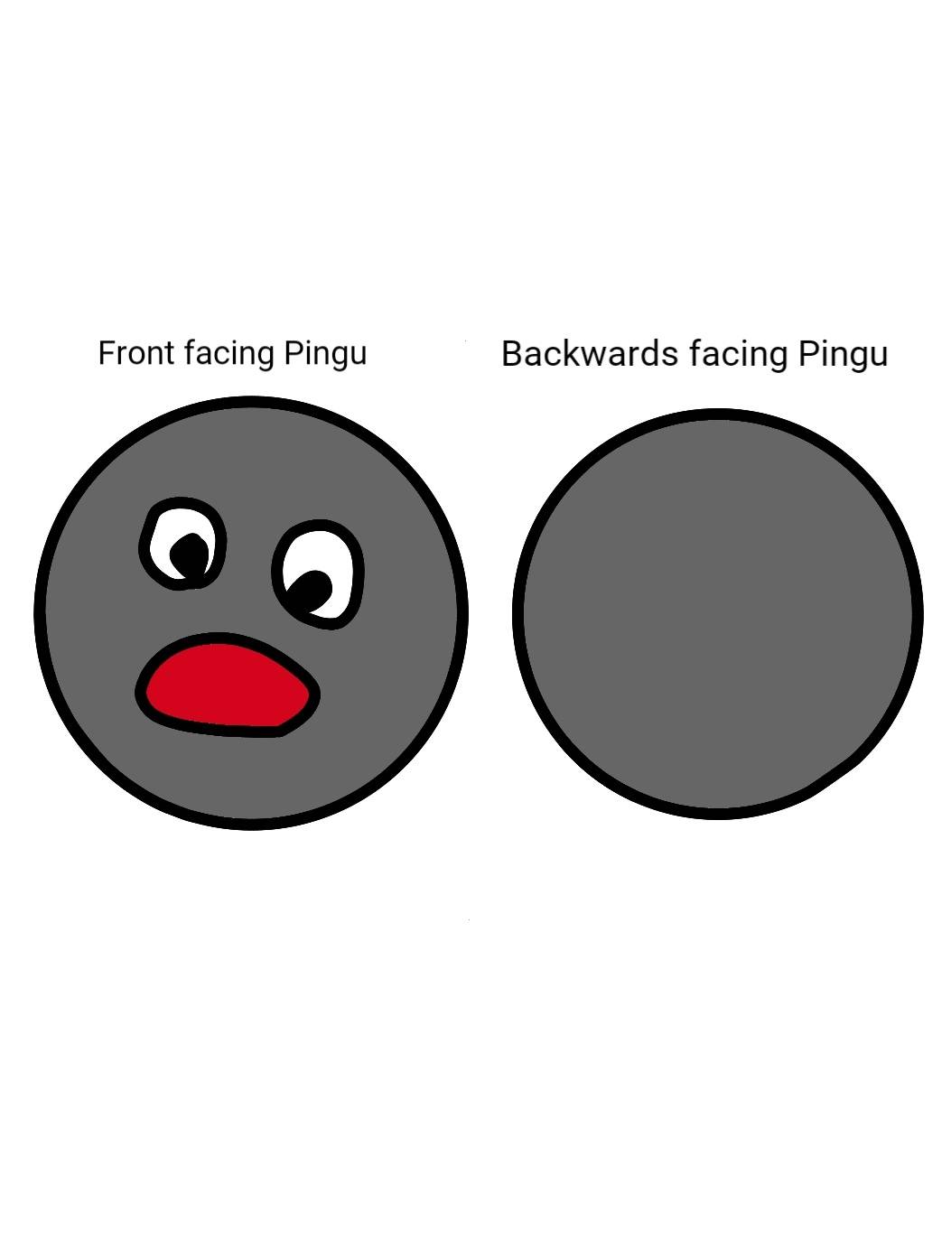 Pingu from behind would just be a circle | Scrolller