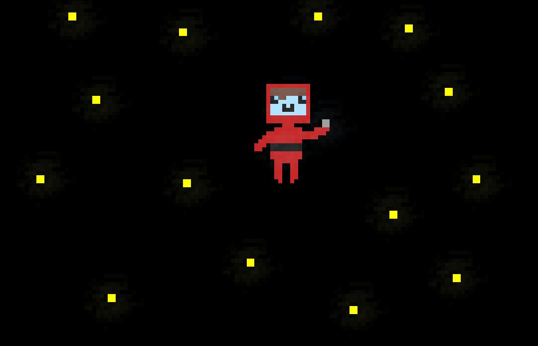 Pixel holding Default cube in space ((Chocolate_Crab)) | Scrolller