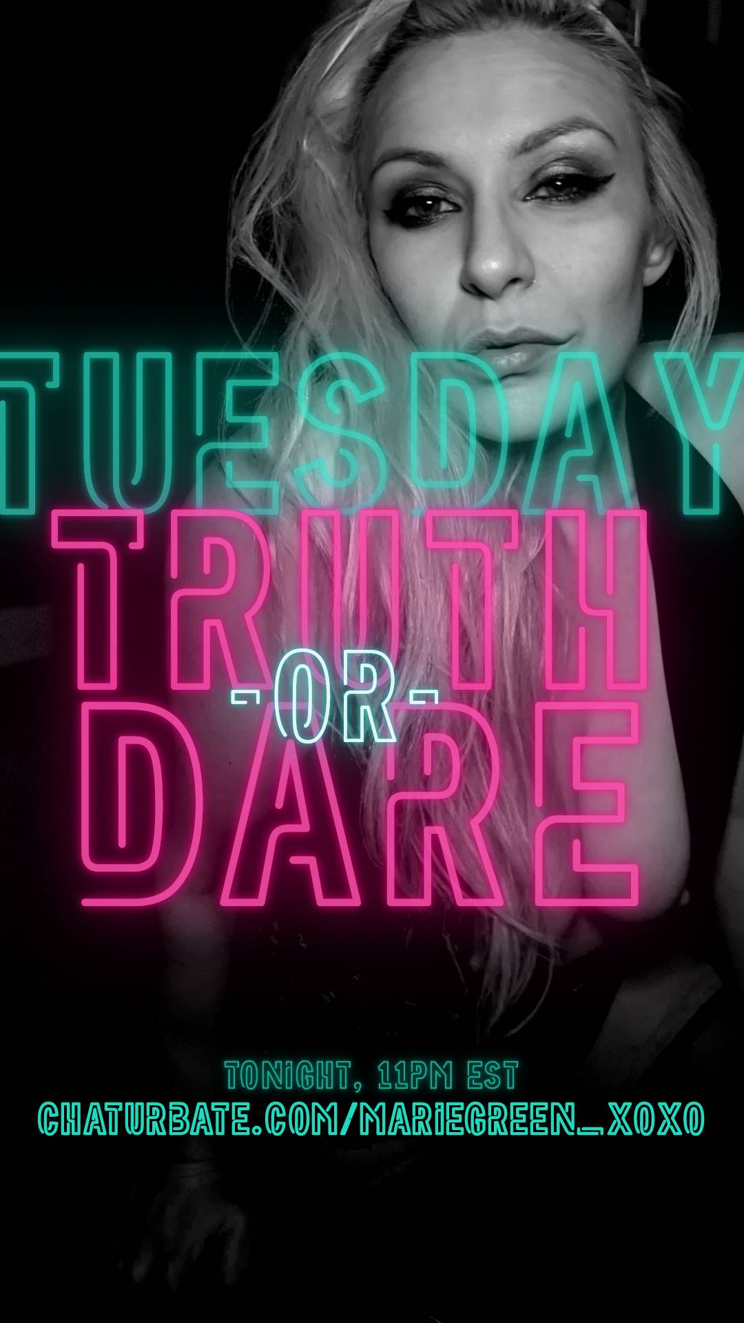Playing truth or dare tonight! Can't wait to see what trash my viewers come up with for me ...