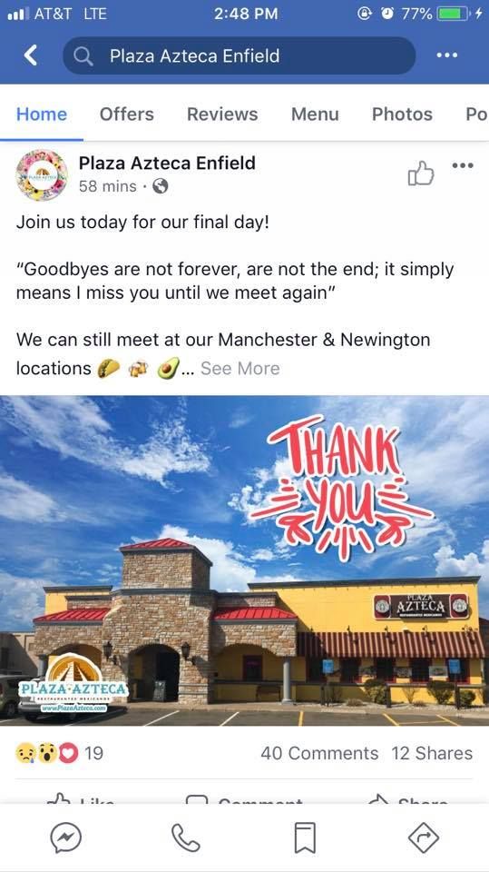 Plaza Azteca in Enfield Closing | Scrolller