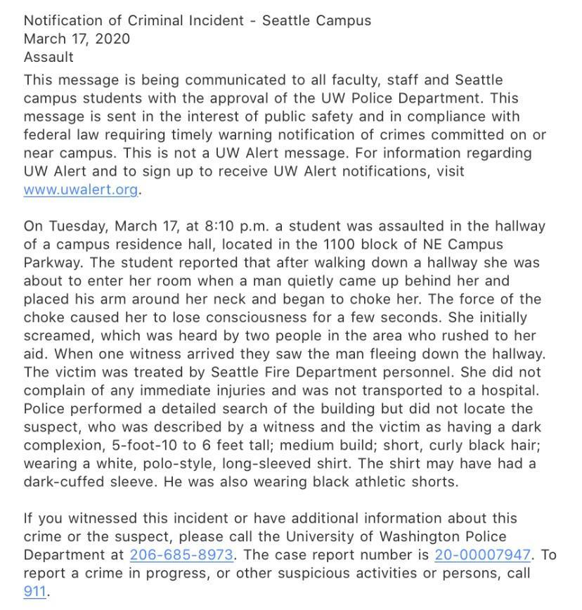 Please do not hold doors for anyone in residence hall buildings (even if you are trying to be ...