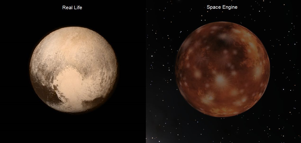 Pluto: Real Life vs. SpaceEngine | Scrolller