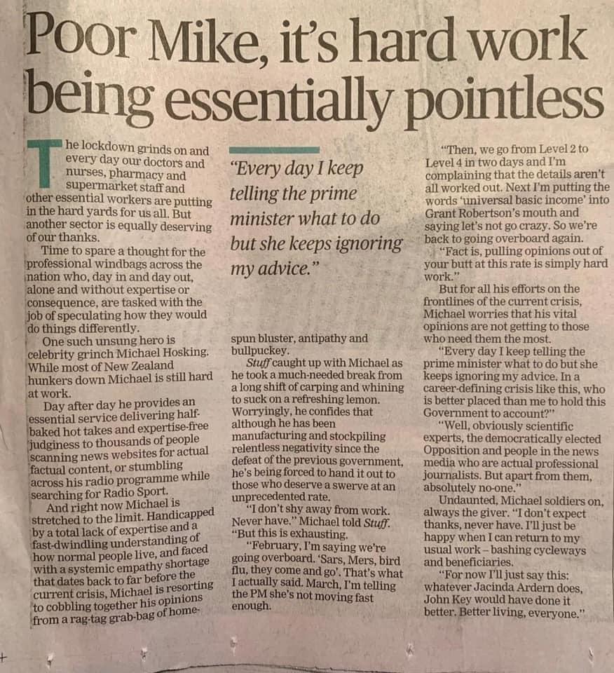 Poor Mike Hosking | Scrolller