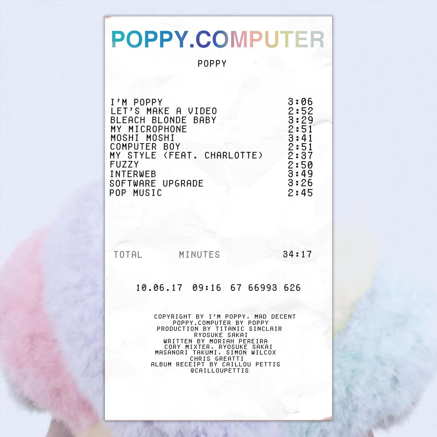 Poppy.Computer Album Receipt | Scrolller