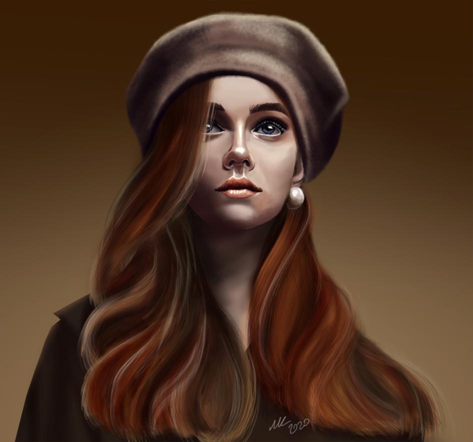 Portrait, hair study | Scrolller
