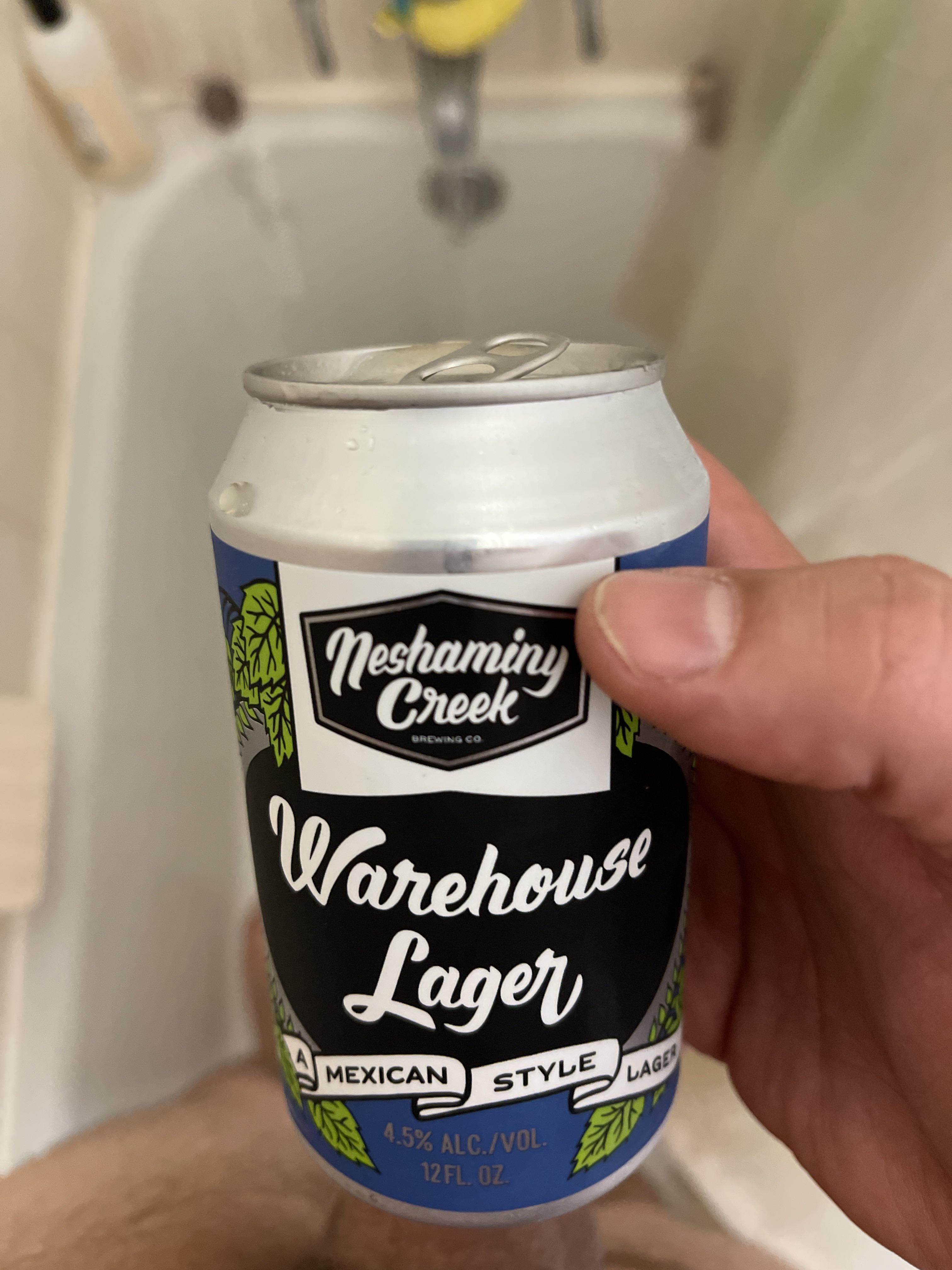 Post home repair project shower beer! Neshaminy Creek Warehouse Lager. Good. Not great. Really ...