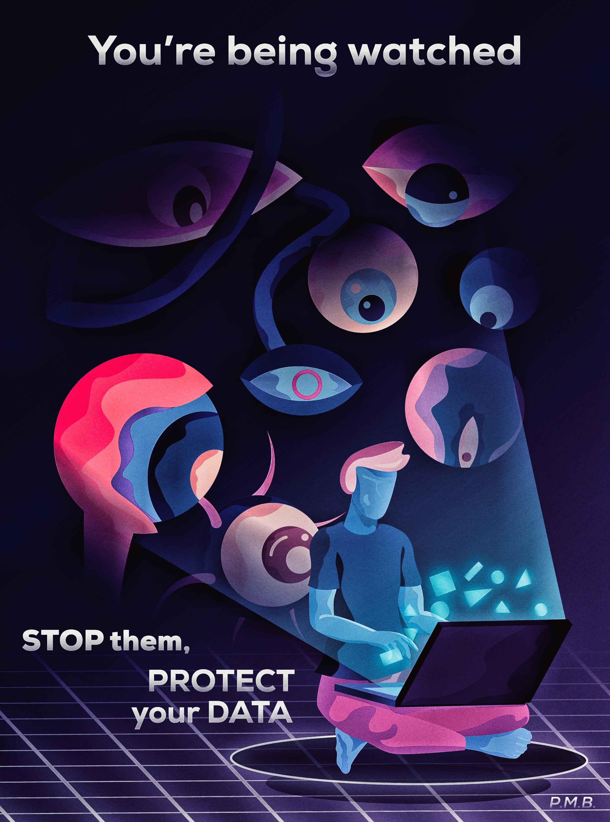 Poster I made used for spreading awareness about Data Privacy | Scrolller