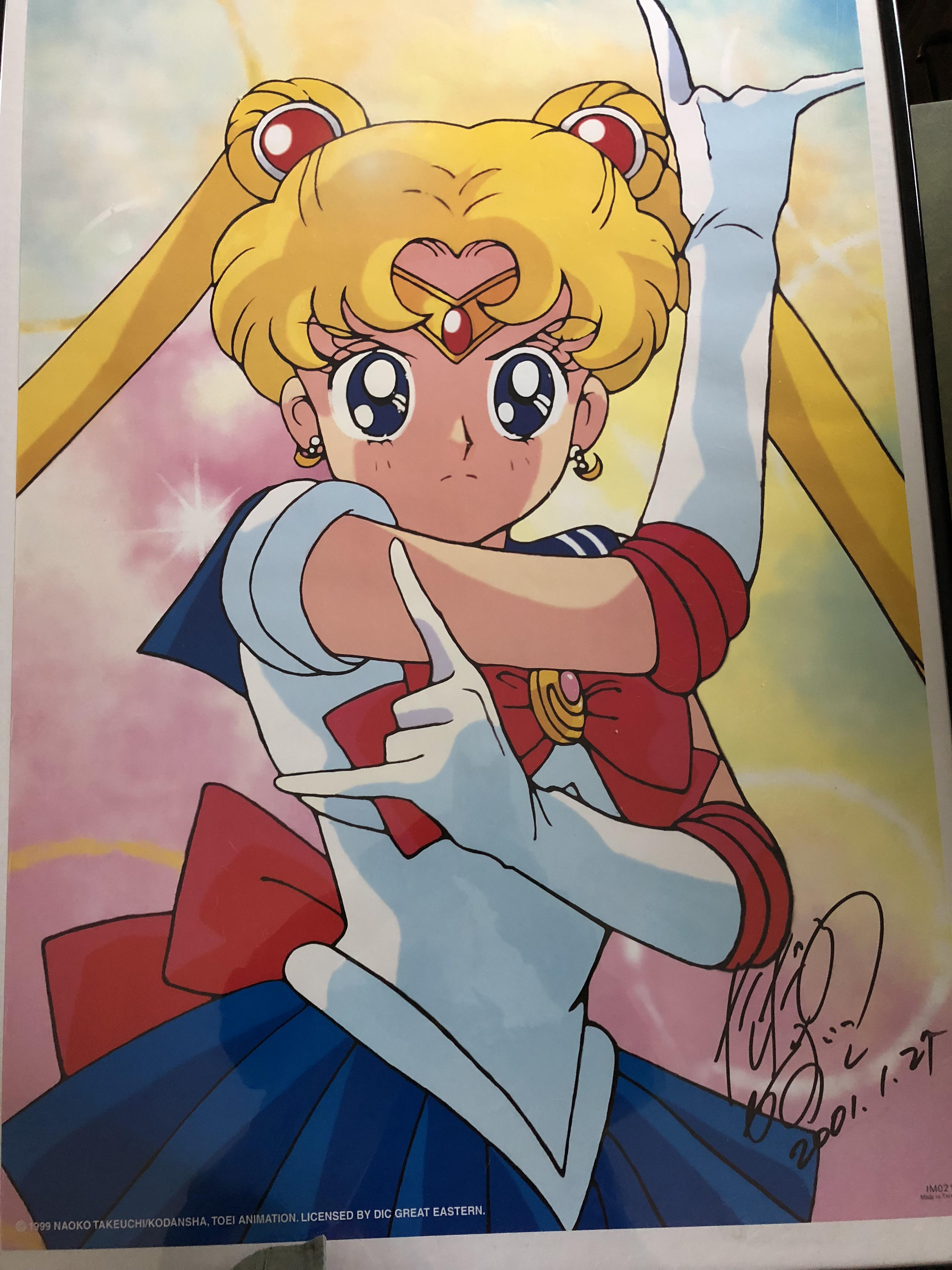 Poster signed by Naoko Takeuchi! :D used to be my mom’s | Scrolller
