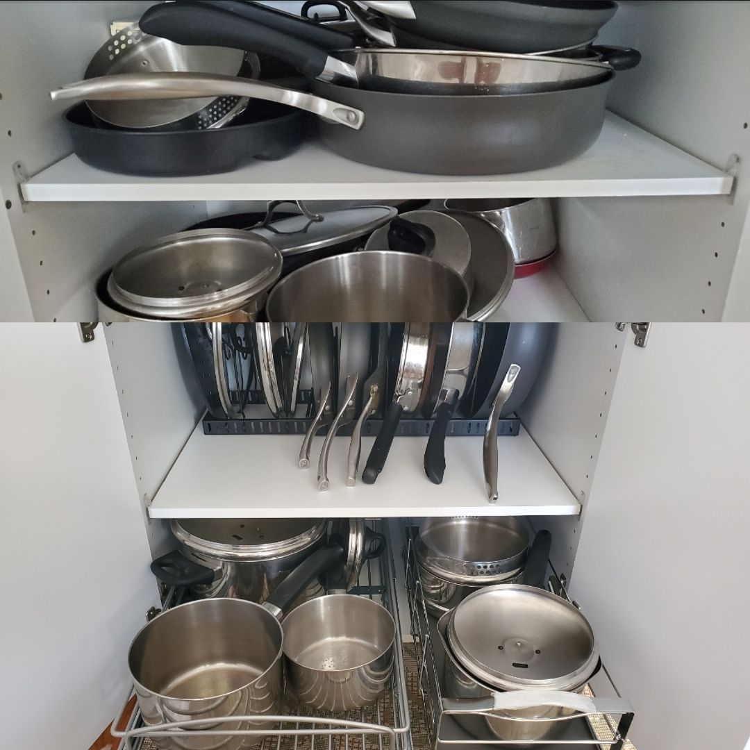 Pots and pans, before and after. | Scrolller