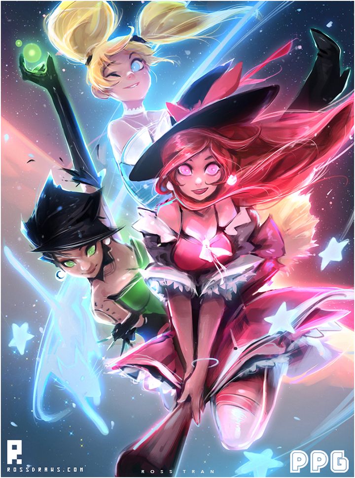 Powerpuff Witches, by Ross Tran | Scrolller